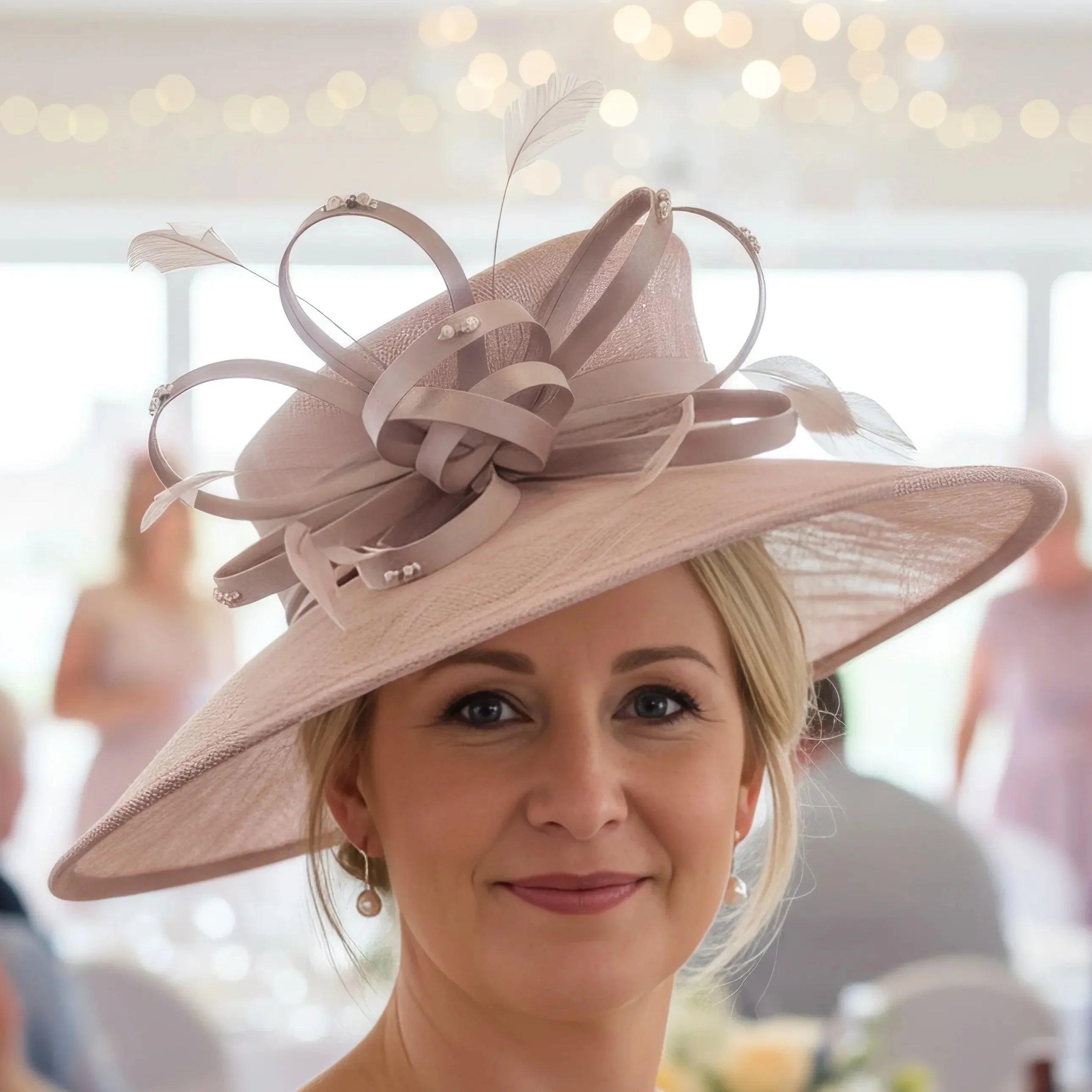 Mauve Wedding Hat 